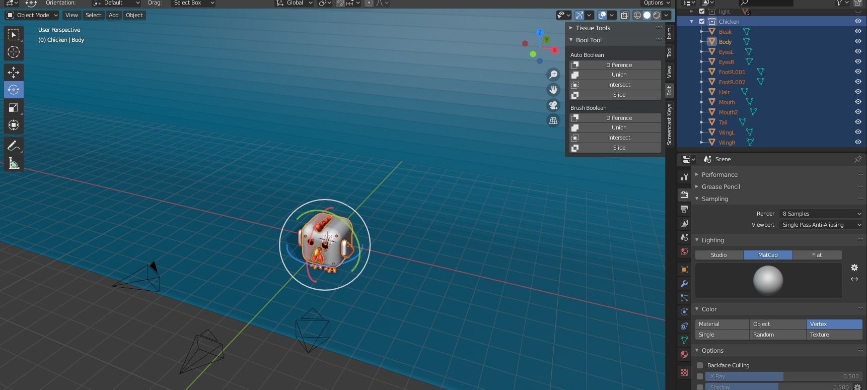 Cute cartoon Chicken 3d cube stylized Character animal 3D model 3D ...