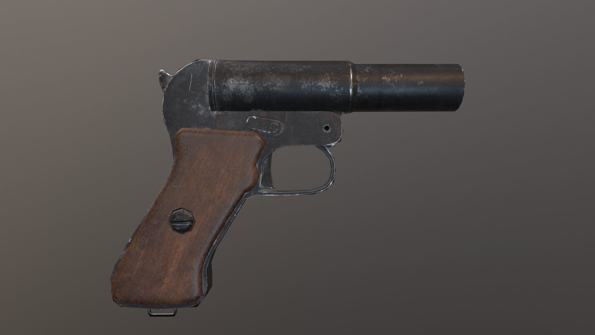 3D model Soviet signal pistol - SPSh-43 VR / AR / low-poly | CGTrader