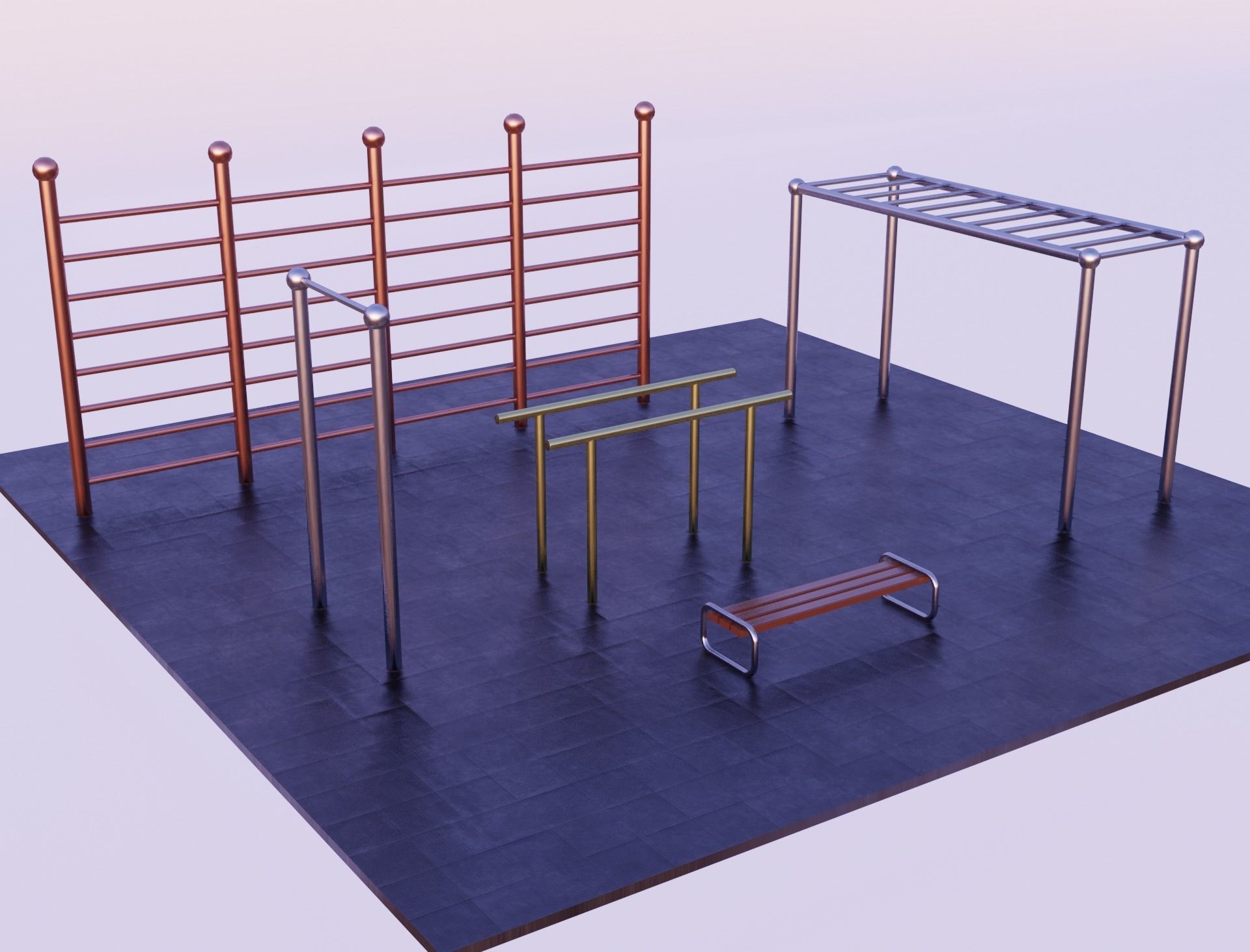 3D model Workout Playground VR / AR / low-poly | CGTrader