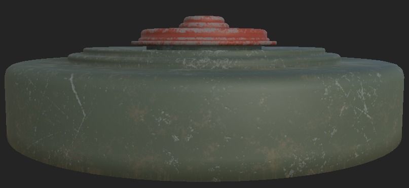 3D model Realistic Military Landmine - Low Poly 3D Model VR / AR / low ...