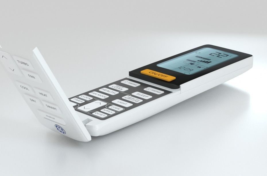 Realistic Air Conditioner Remote 3D model 3D model animated rigged ...