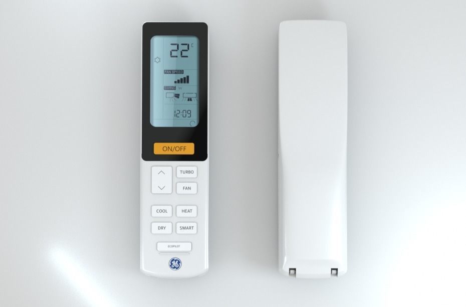Realistic Air Conditioner Remote 3D model 3D model animated rigged ...