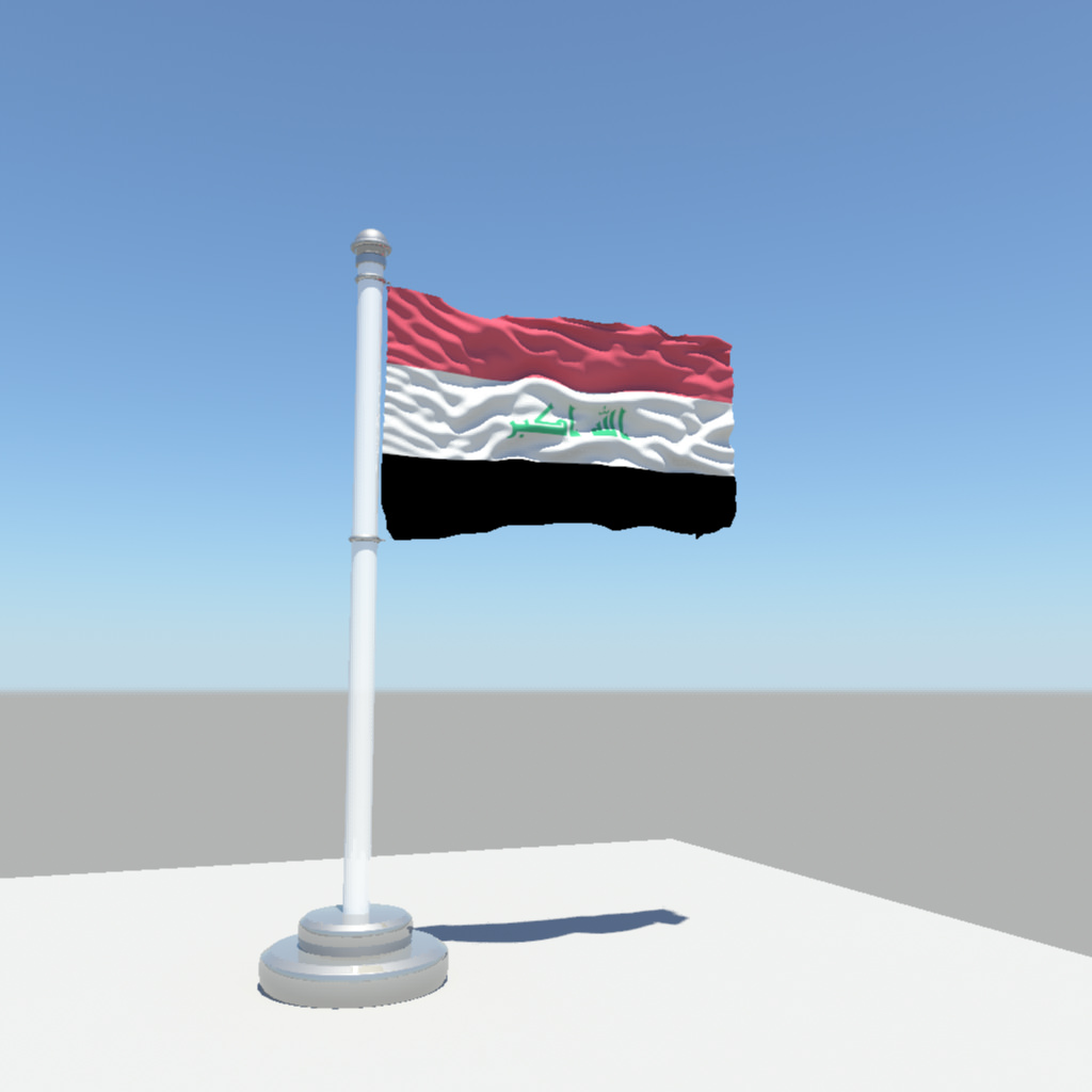 Iraq flag 3D model | CGTrader