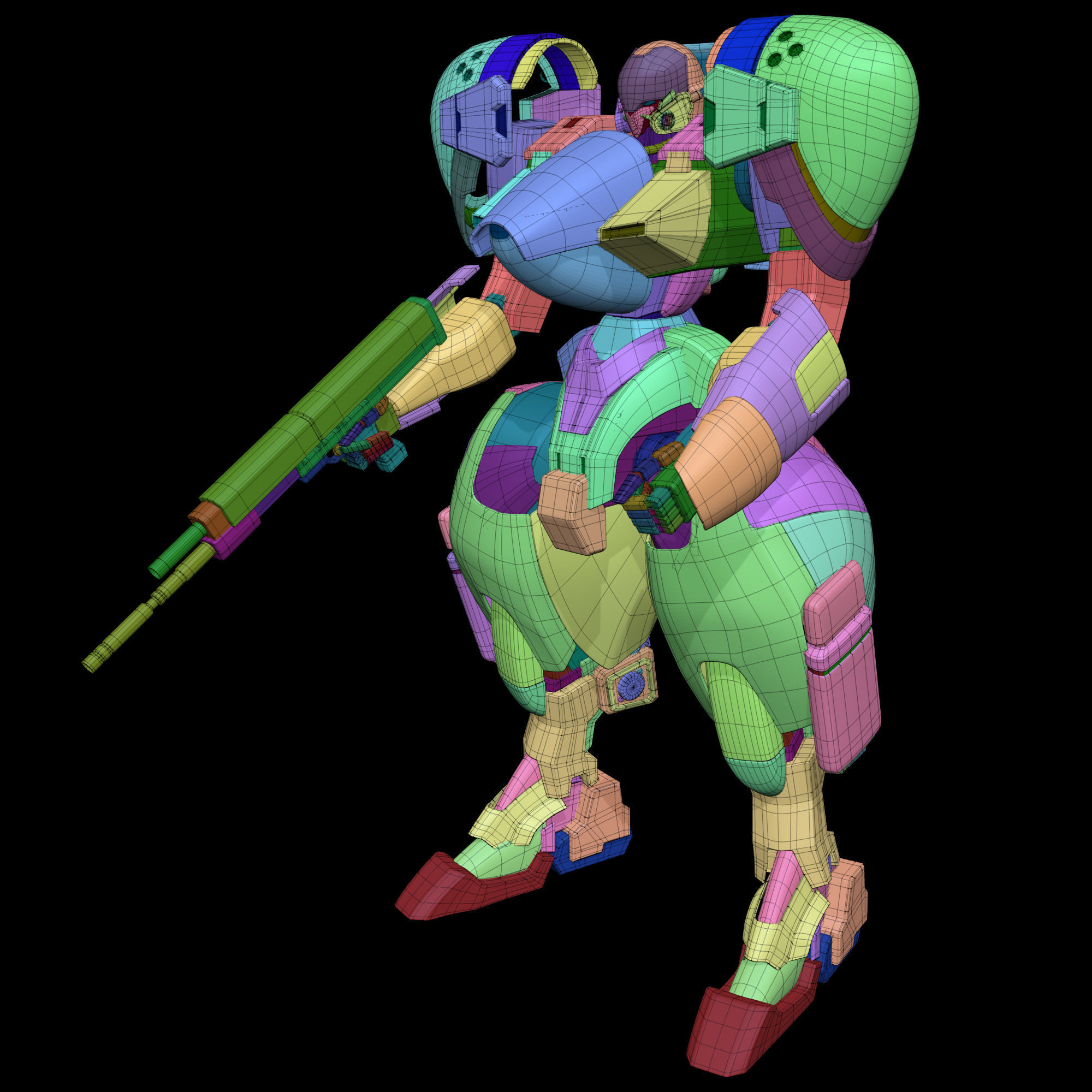 Power Loader X-4 - PD 802 - Armored Infantry - Power Dolls 3D model ...