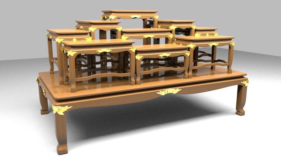 Set of Altar table 3D model | CGTrader