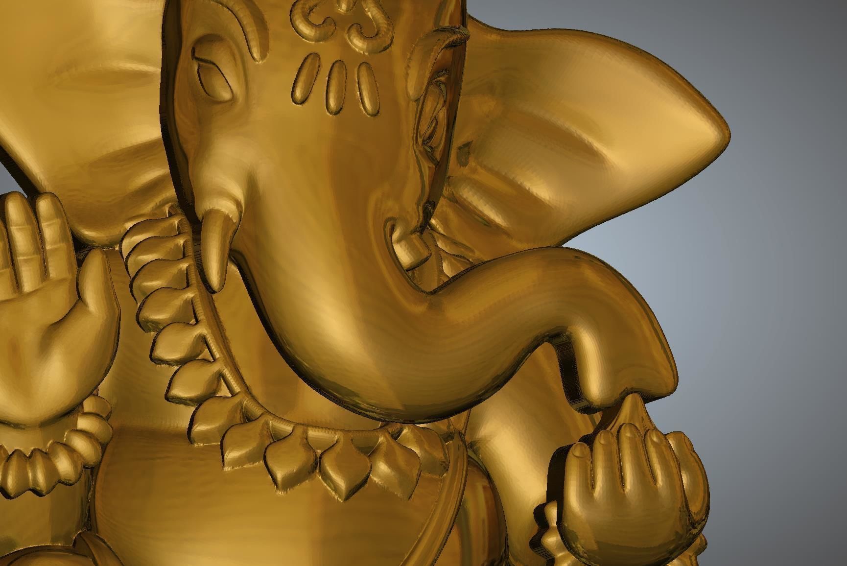 Ganesha gold ganesh statue 3D model 3D printable | CGTrader