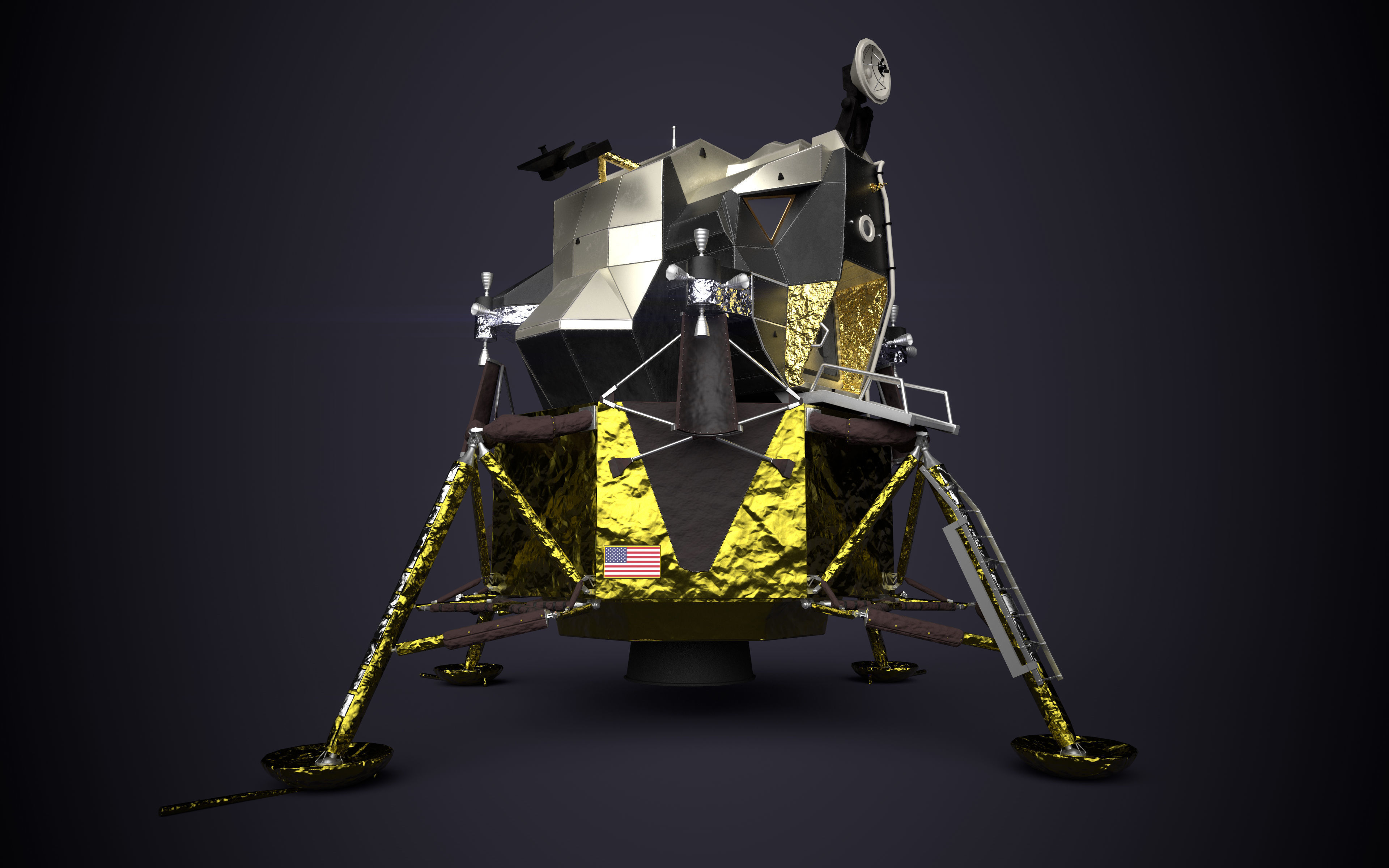 3D model Apollo 11 Lunar Module - PBR Game Ready VR / AR / low-poly ...
