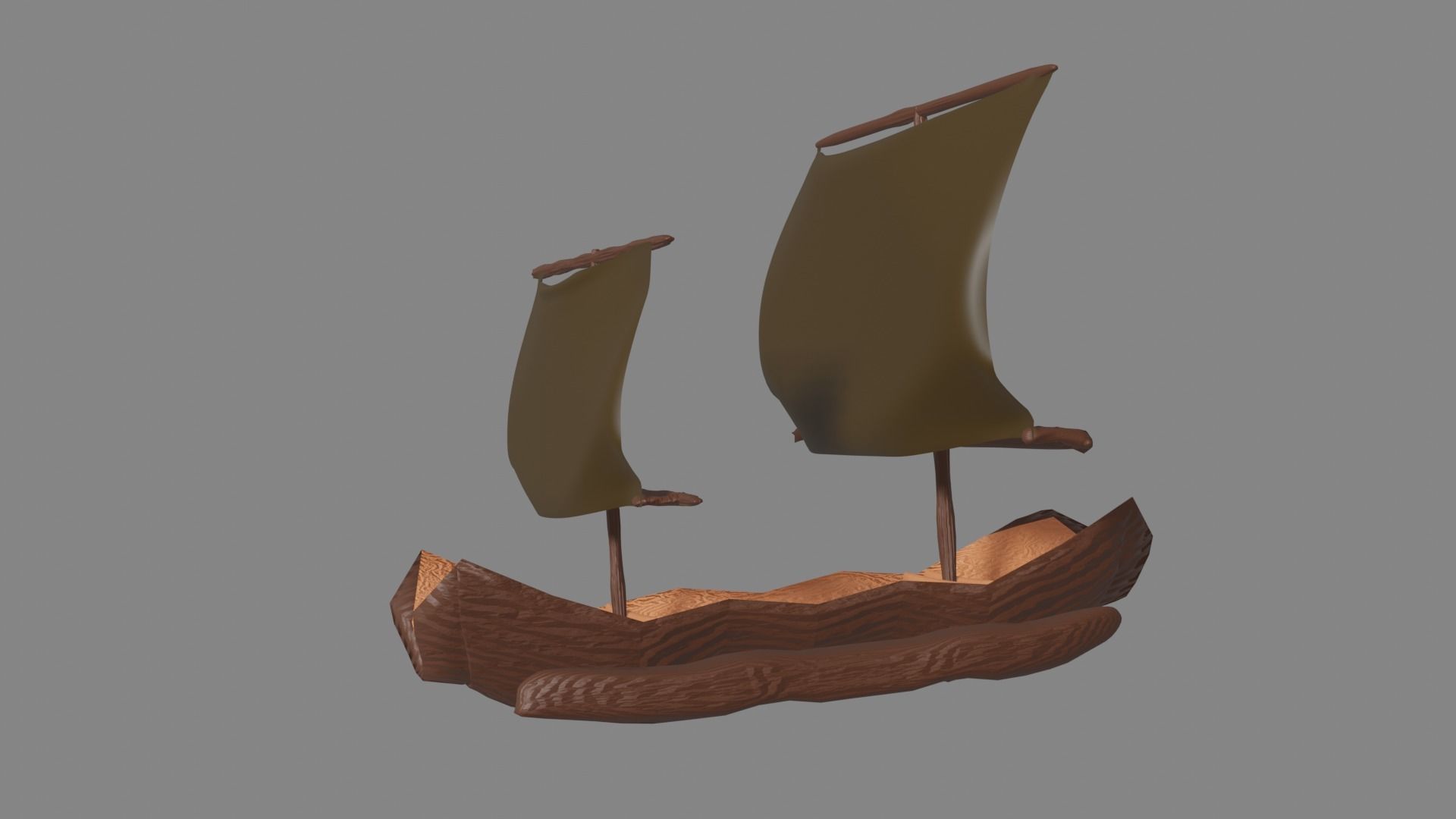 Raft Rod Wood 3D model animated | CGTrader