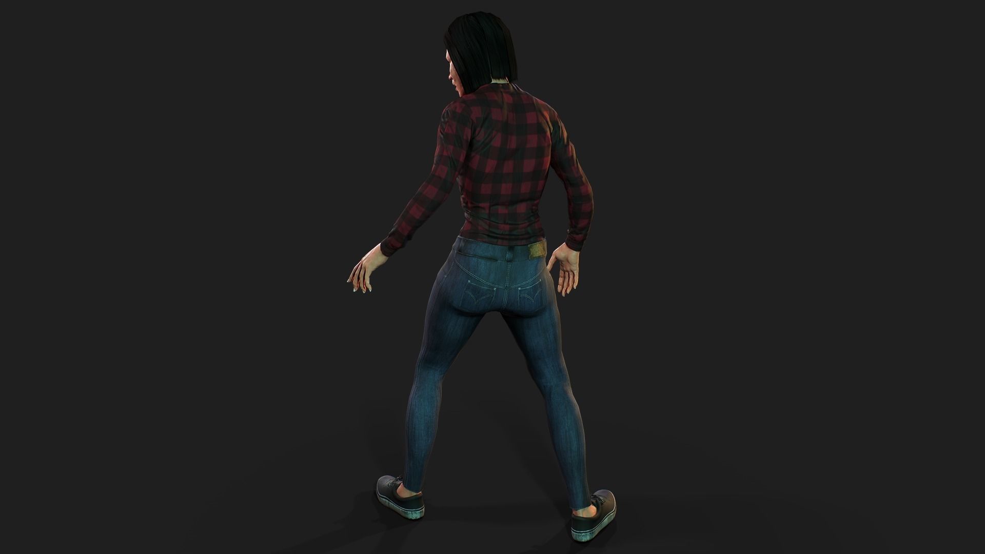 3D model Zombie Female VR / AR / low-poly | CGTrader