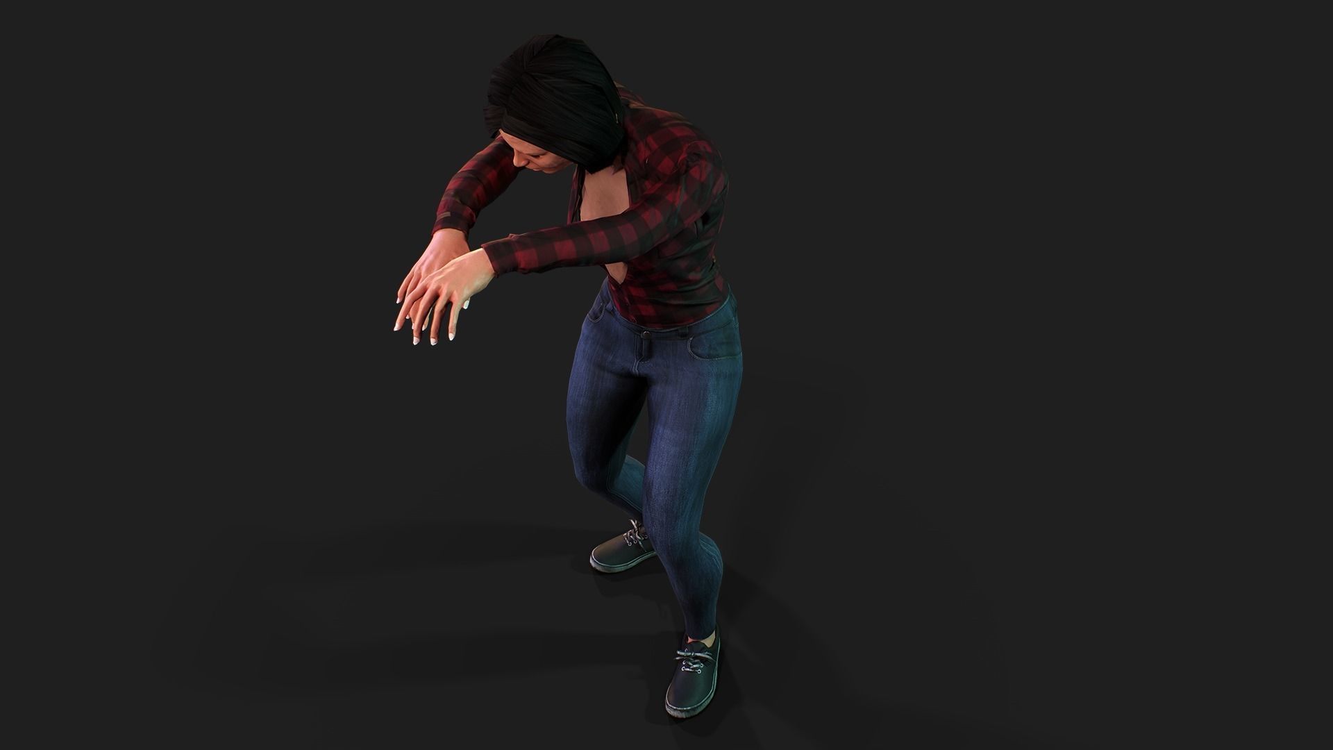 3D model Zombie Female VR / AR / low-poly | CGTrader