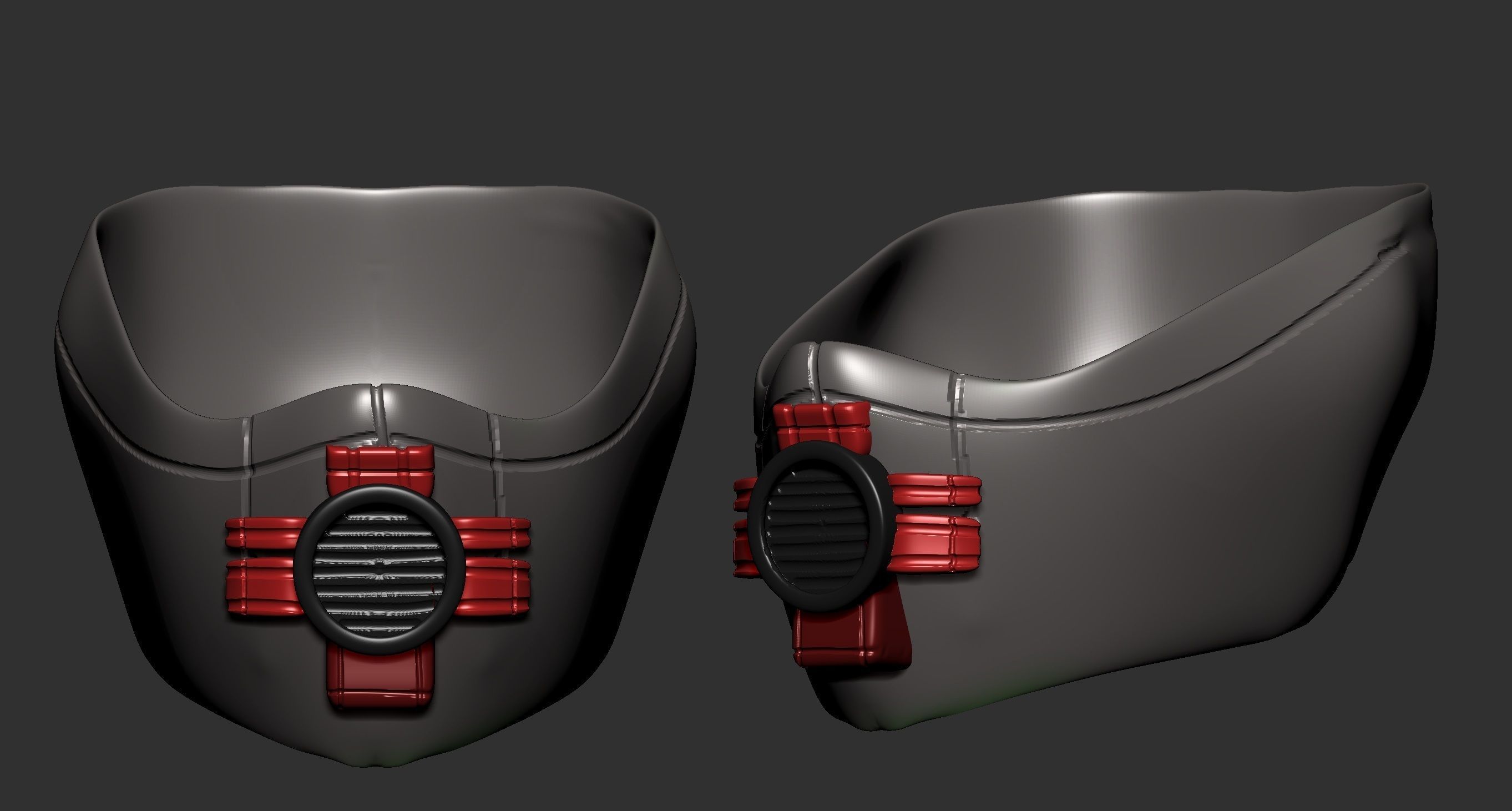 gas mask scifi high poly sculpt ver7 3d printable 3D model 3D model ...