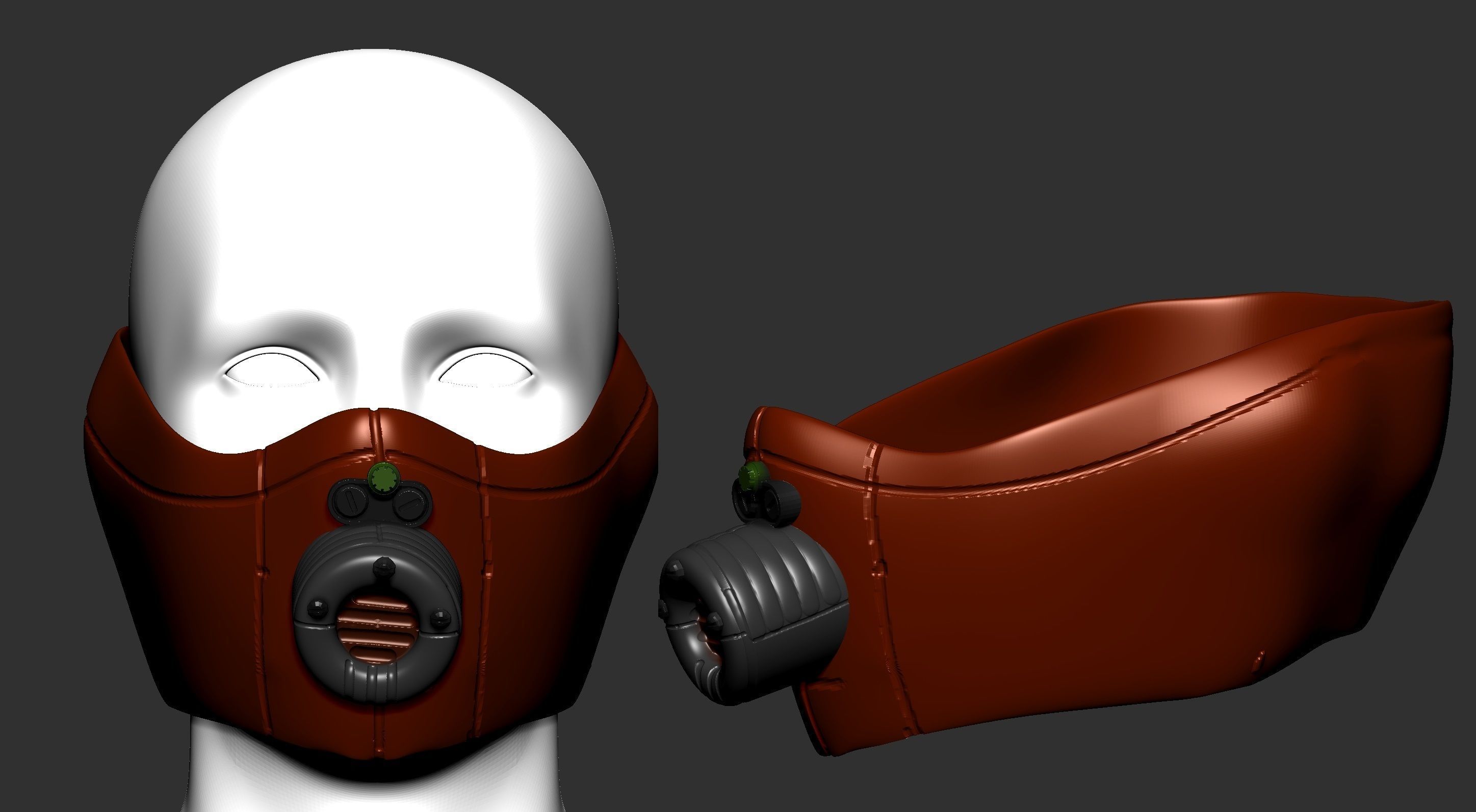 gas mask sculpt 3d printable 3D model | CGTrader