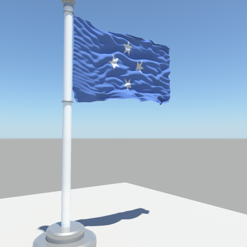Federated States of Micronesia flag 3D model | CGTrader