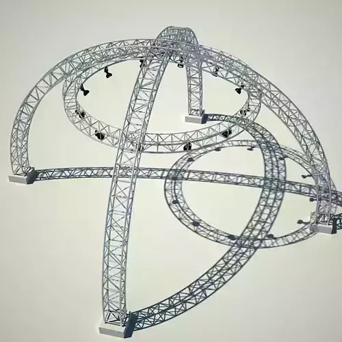 Metallic Structure Truss 01 3d Model Cgtrader