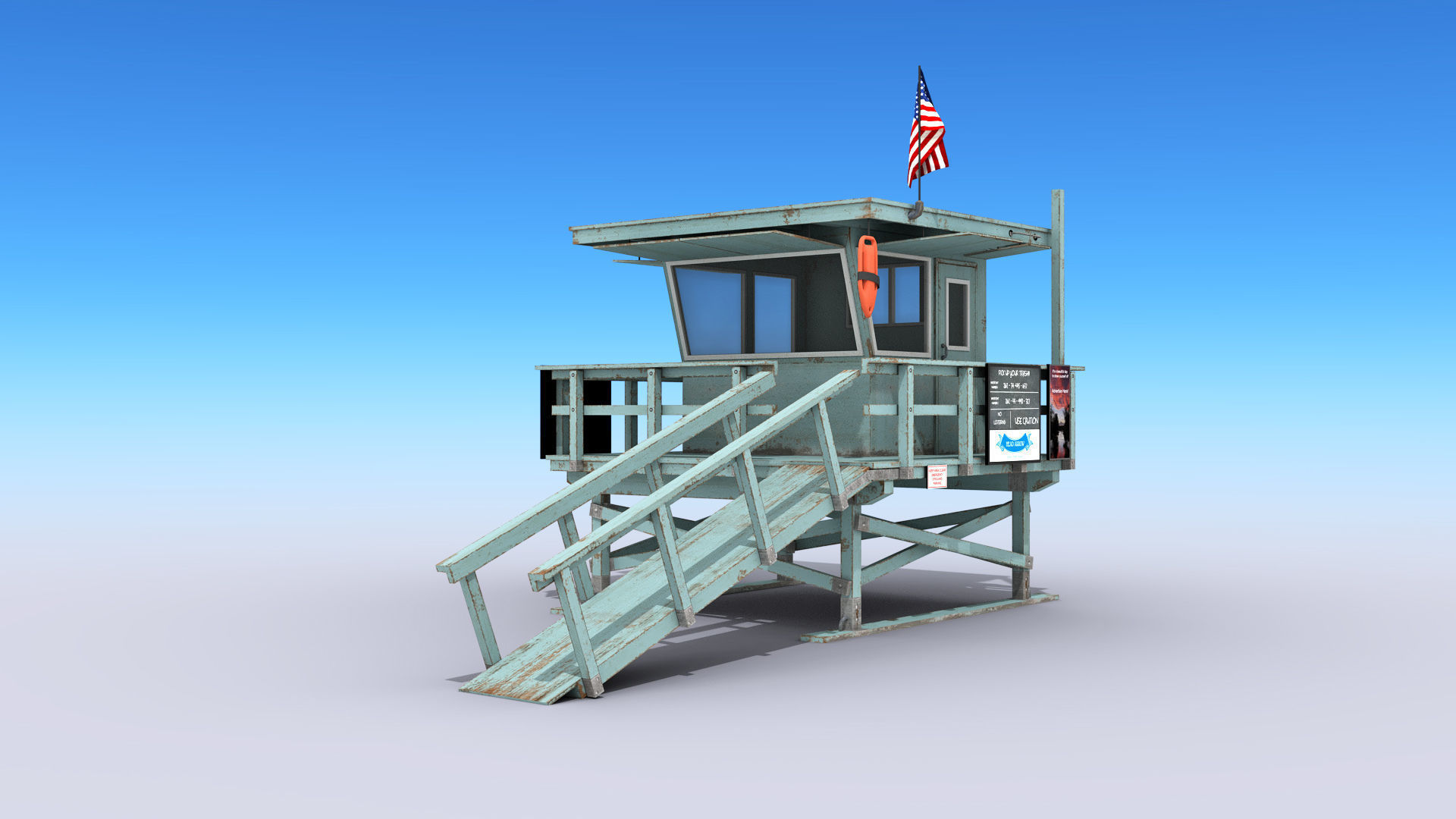 3D model Lifeguard Station VR / AR / low-poly | CGTrader