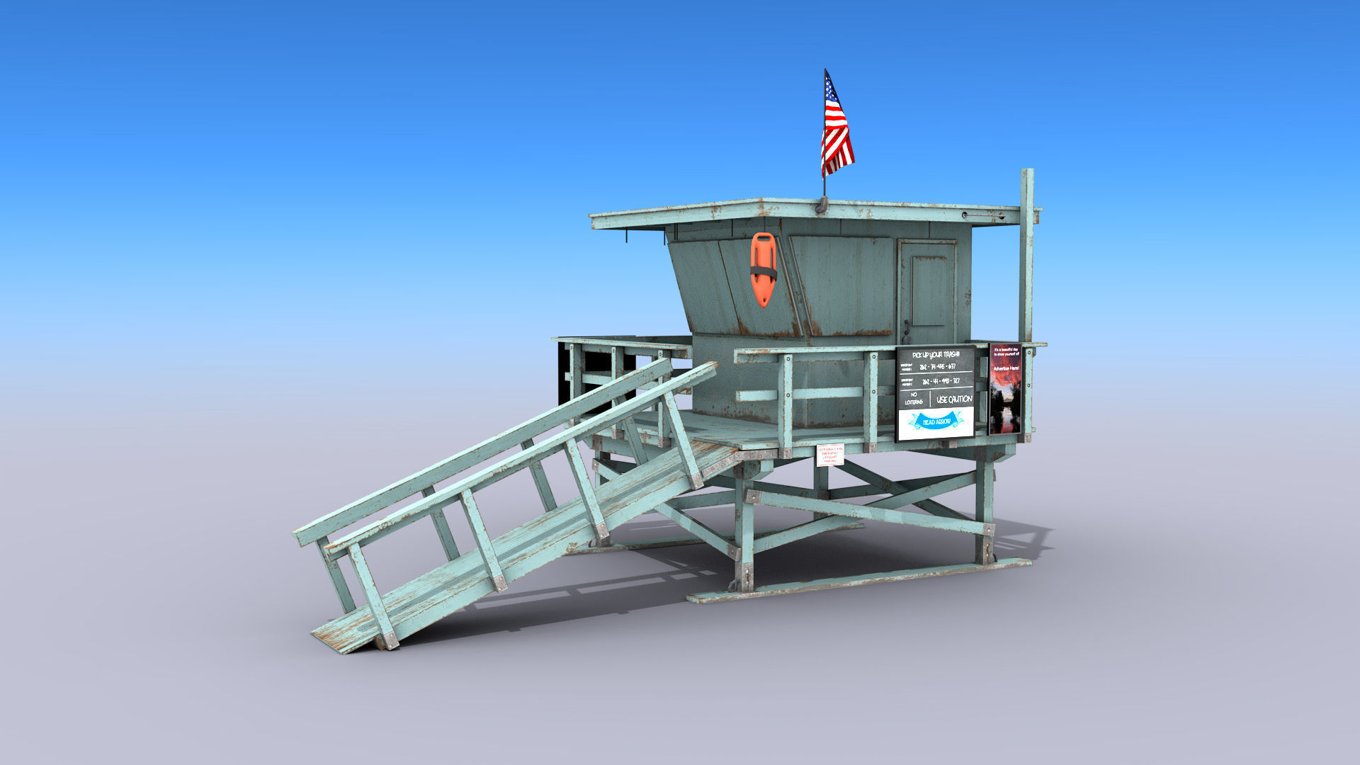 3D model Lifeguard Station VR / AR / low-poly | CGTrader