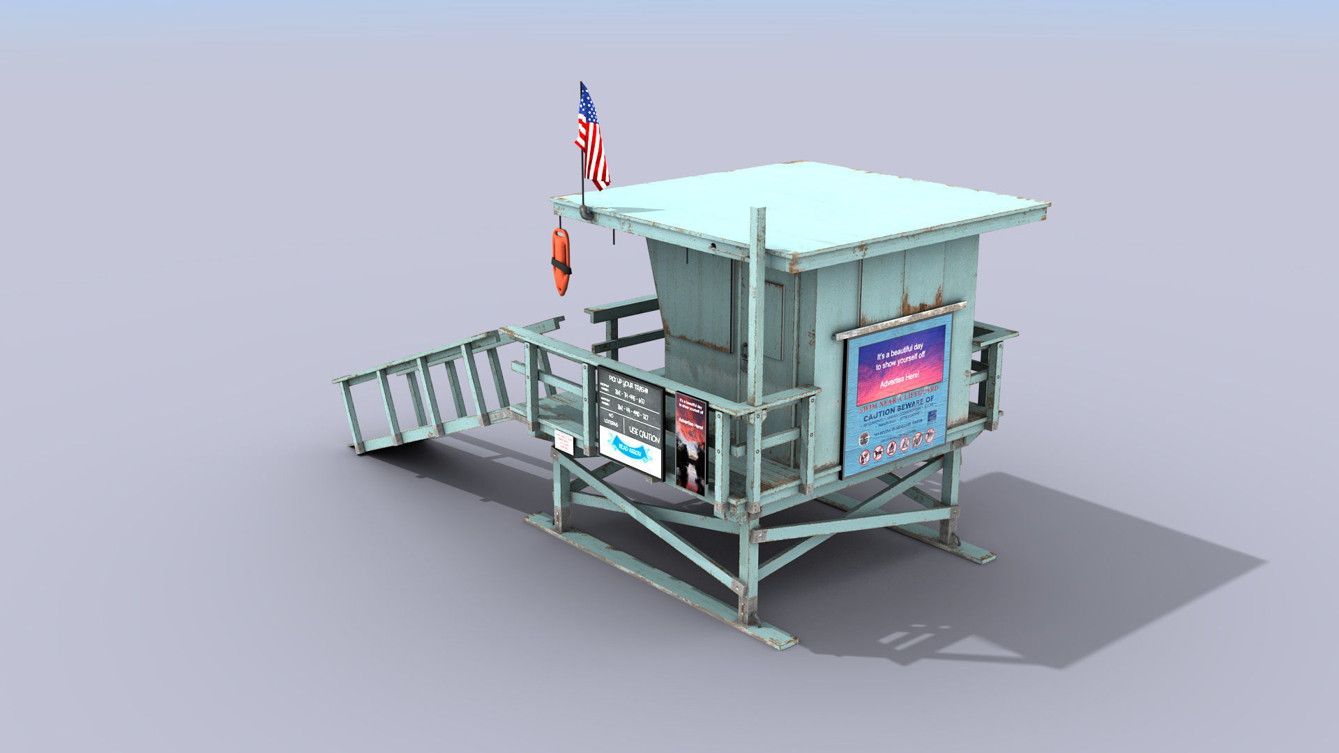 3D model Lifeguard Station VR / AR / low-poly | CGTrader