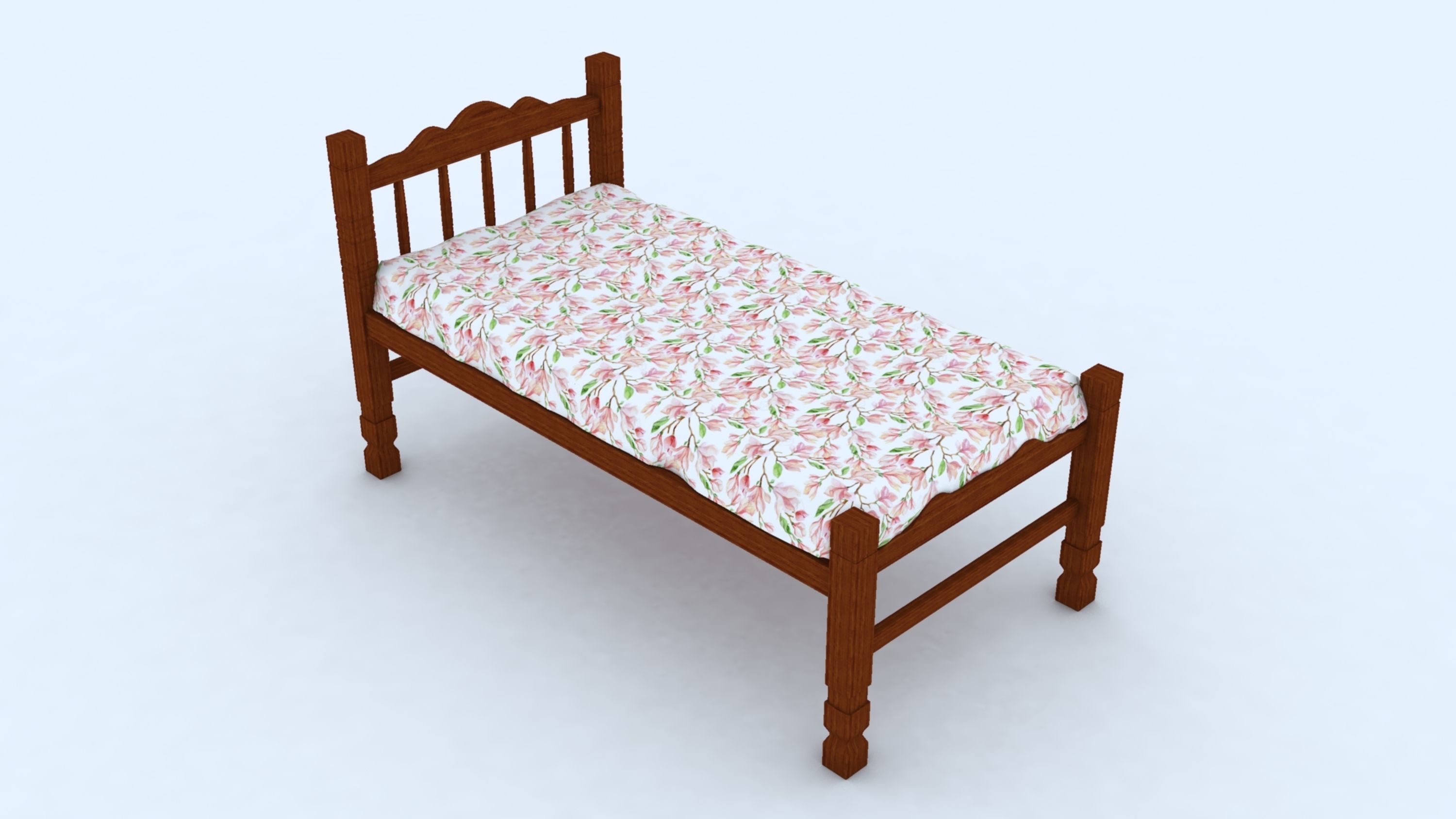3D model Single Bed Model VR / AR / low-poly | CGTrader