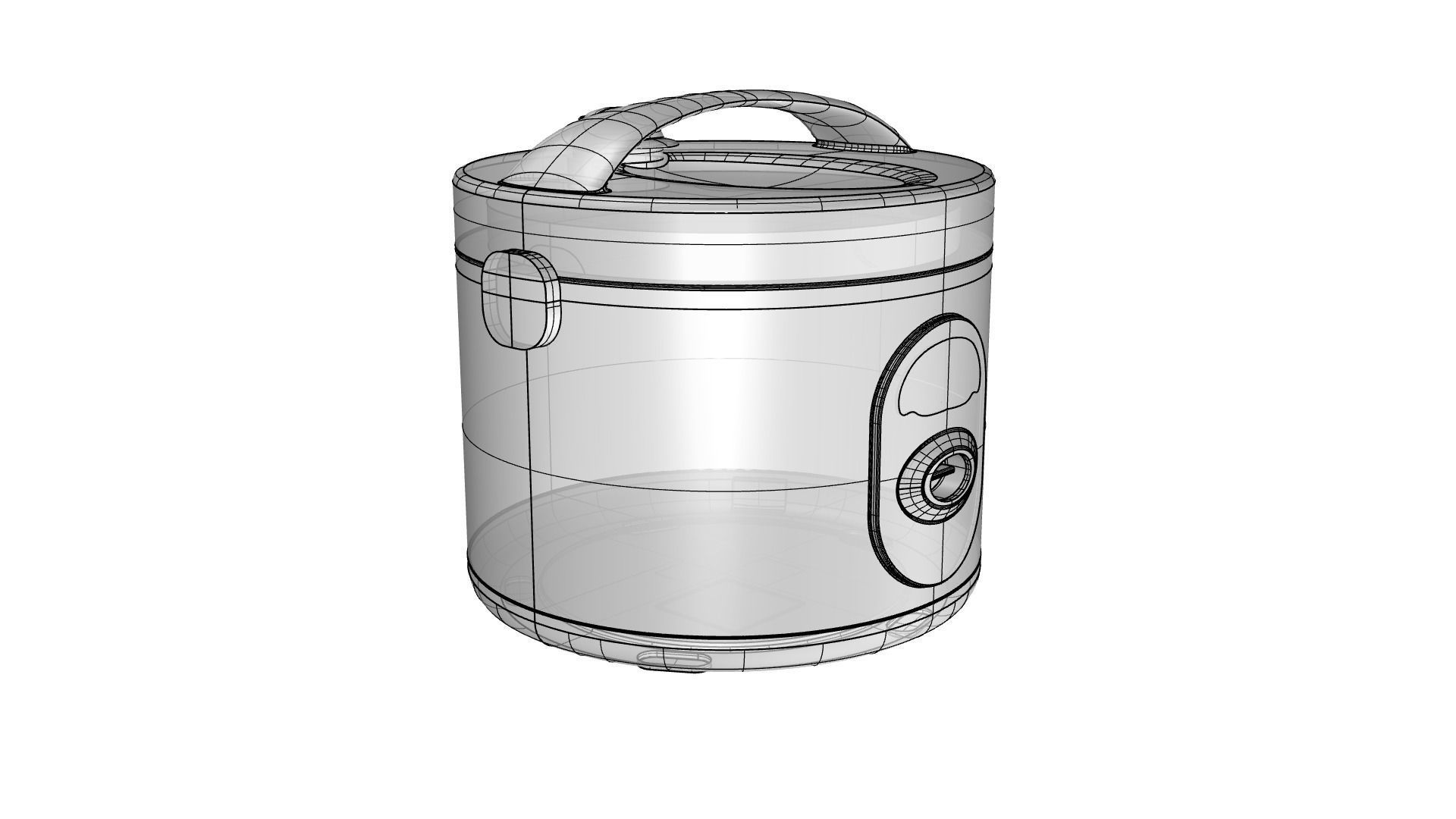 Rice Cooker 3D Model 3D model 3D printable | CGTrader
