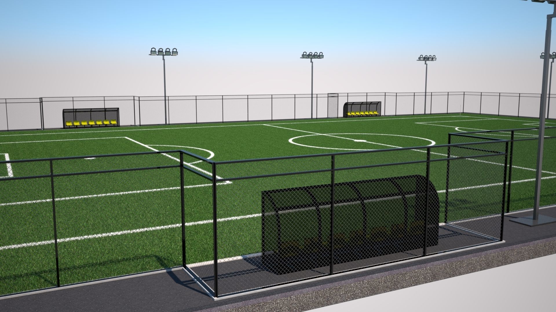3D model Stadium seating sub bench VR / AR / low-poly | CGTrader