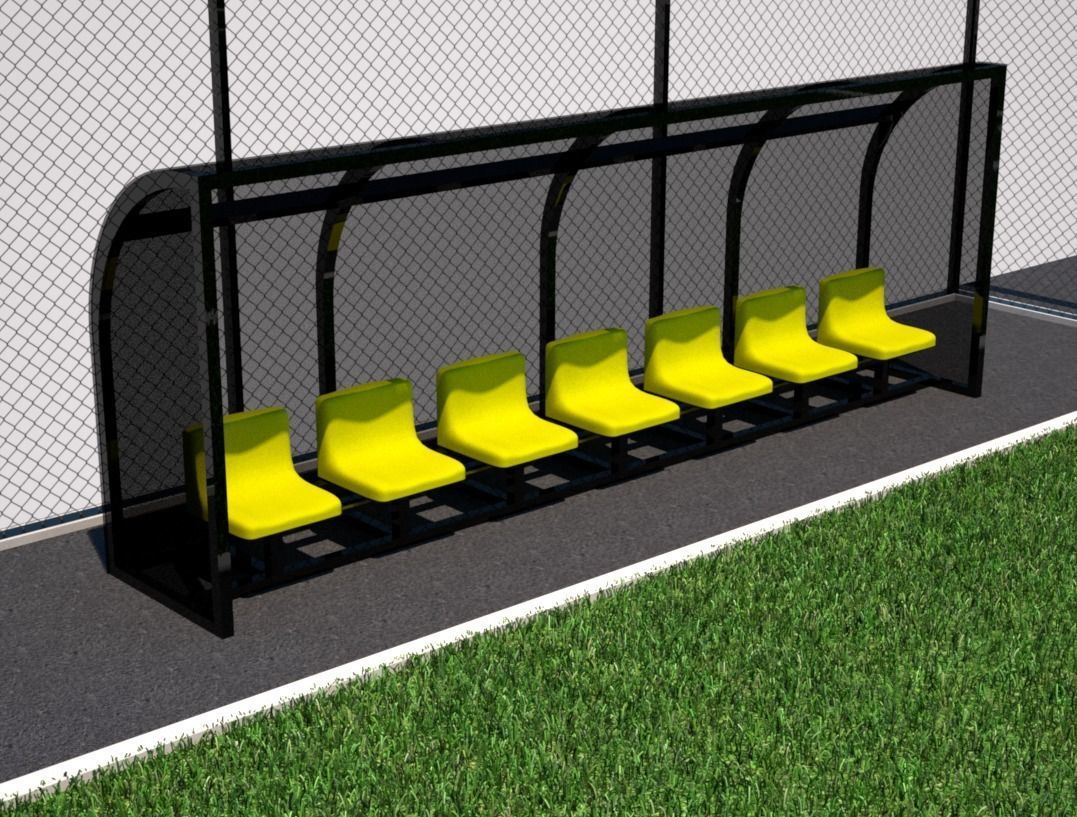 3D model Stadium seating sub bench VR / AR / low-poly | CGTrader