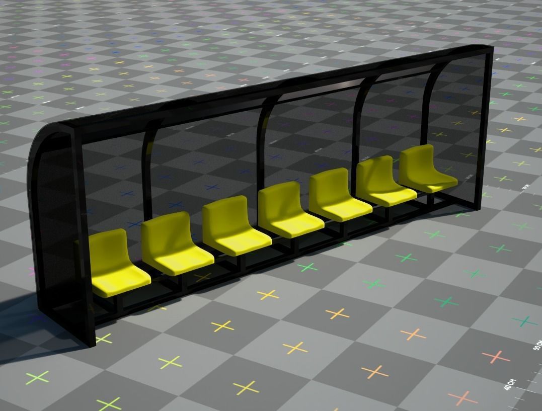 3D model Stadium seating sub bench VR / AR / low-poly | CGTrader