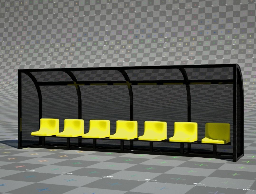 3D model Stadium seating sub bench VR / AR / low-poly | CGTrader