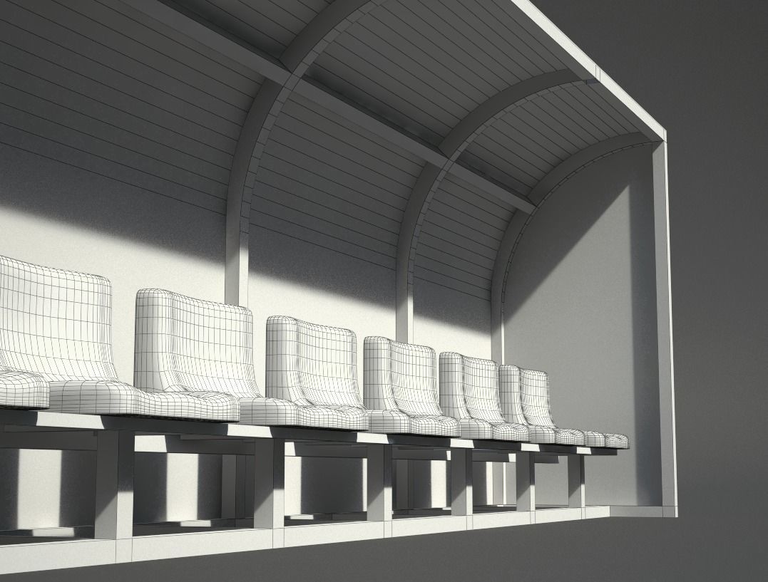 3D model Stadium seating sub bench VR / AR / low-poly | CGTrader