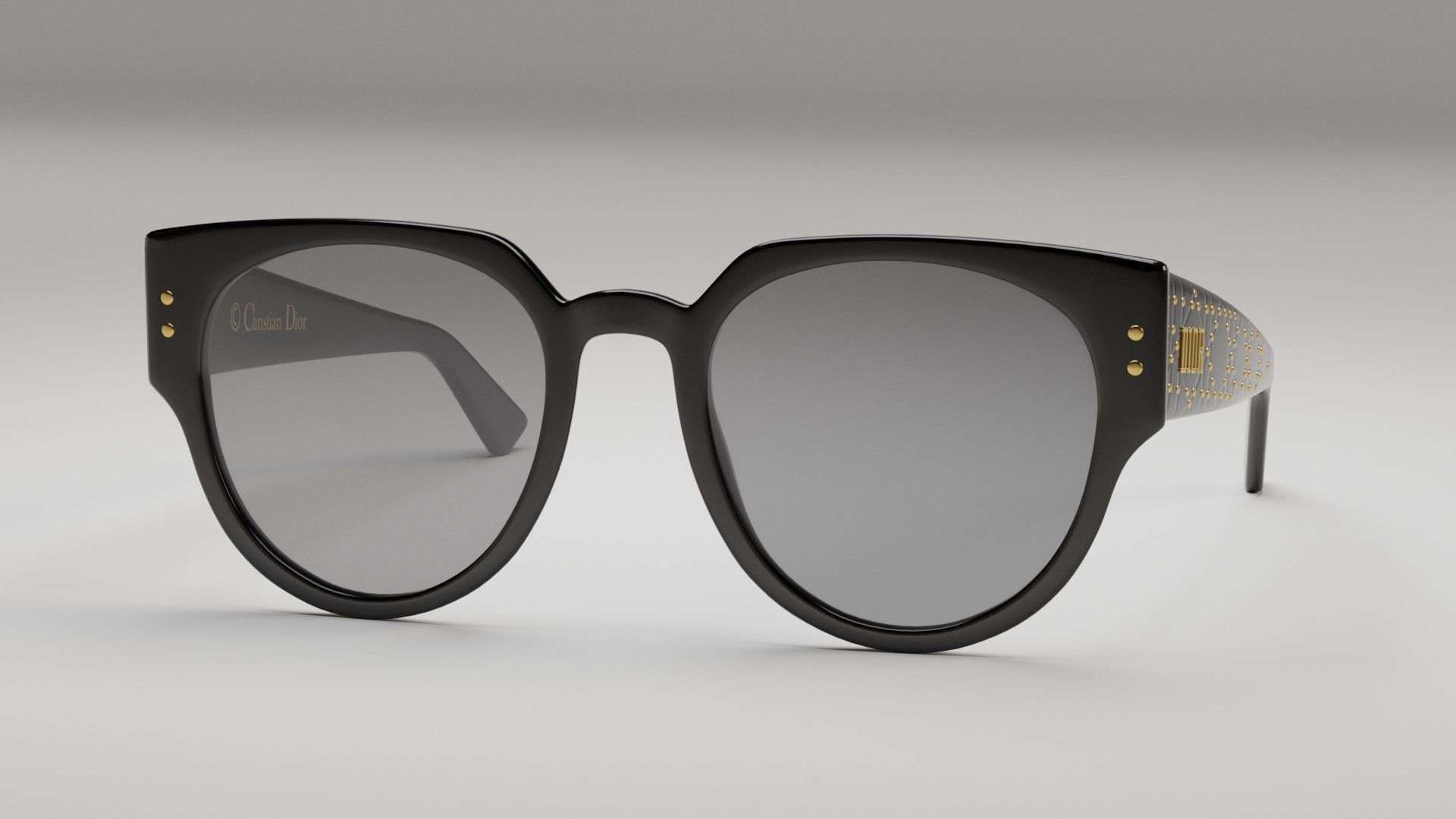 3D model Dior sunglasses model VR AR low-poly 3d model Low-poly 3D ...