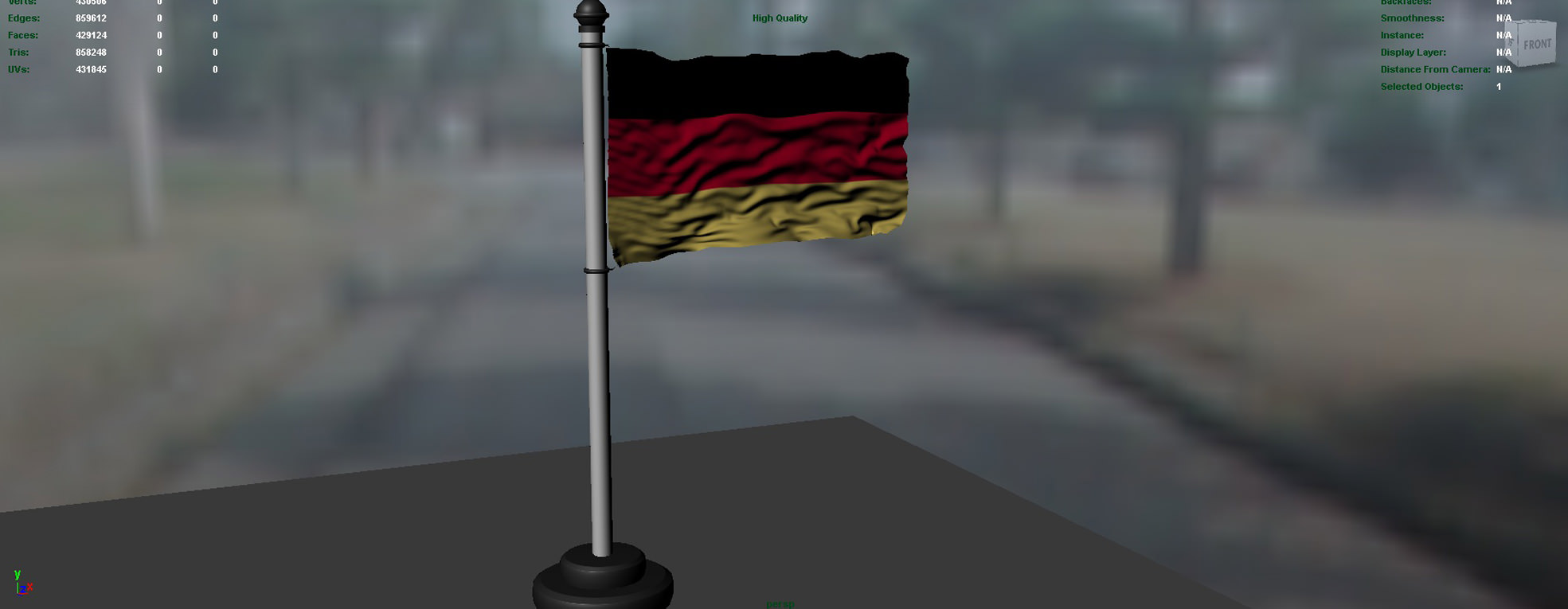 Germany flag 3D model | CGTrader