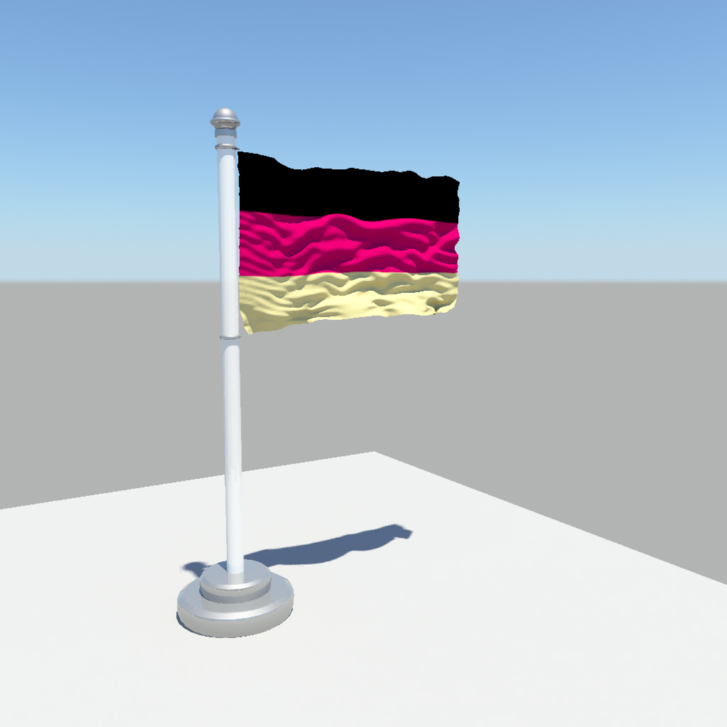 Germany flag 3D model | CGTrader