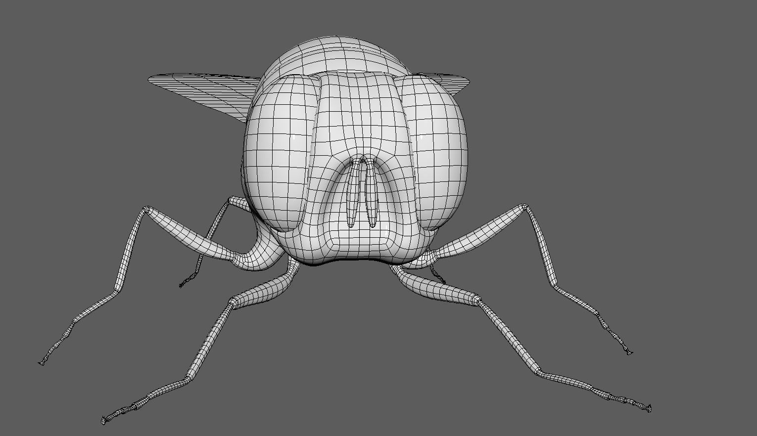 3D model Housefly lowpoly 3d model and 3d print model VR / AR / low ...
