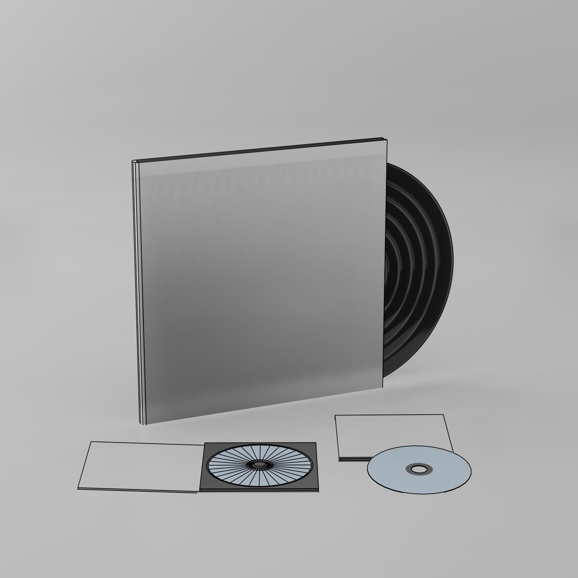 3D model CD and Vinyl Cover 3D Model VR / AR / low-poly | CGTrader