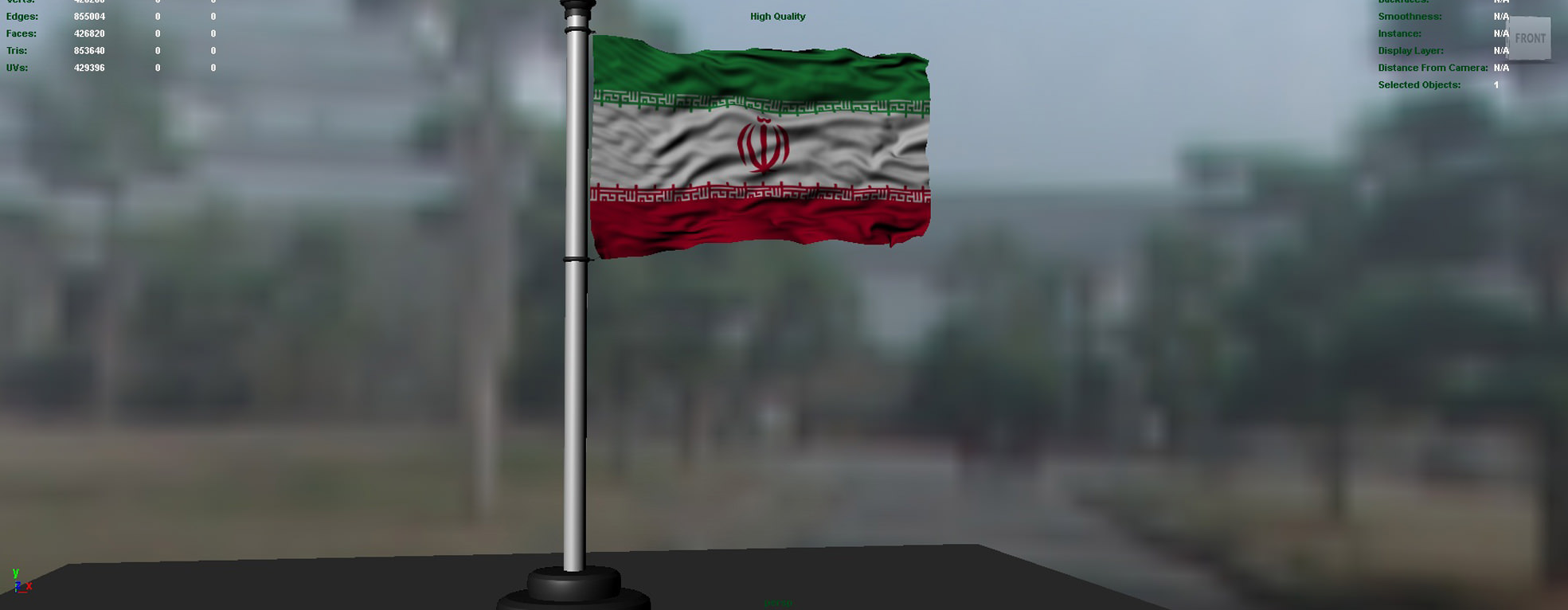 Iran flag 3D model | CGTrader