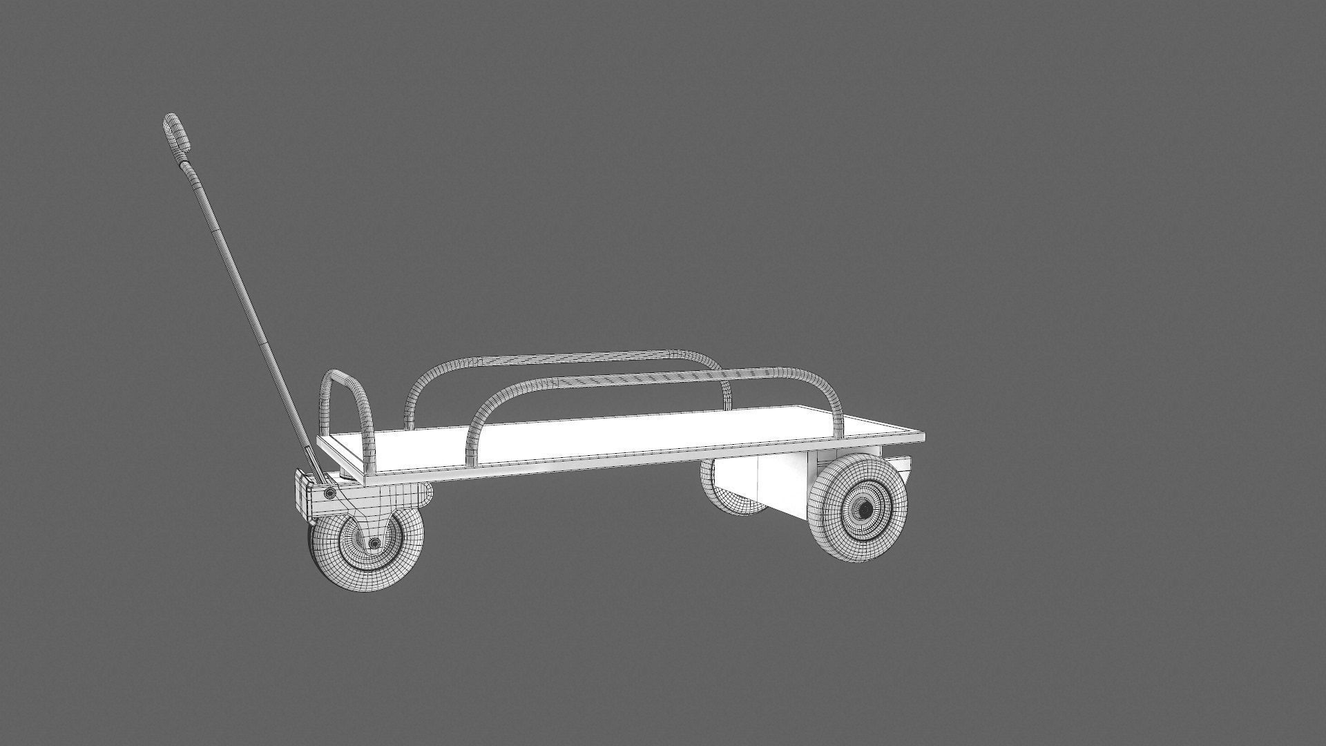 3D model Three Wheel Trolley VR / AR / low-poly | CGTrader