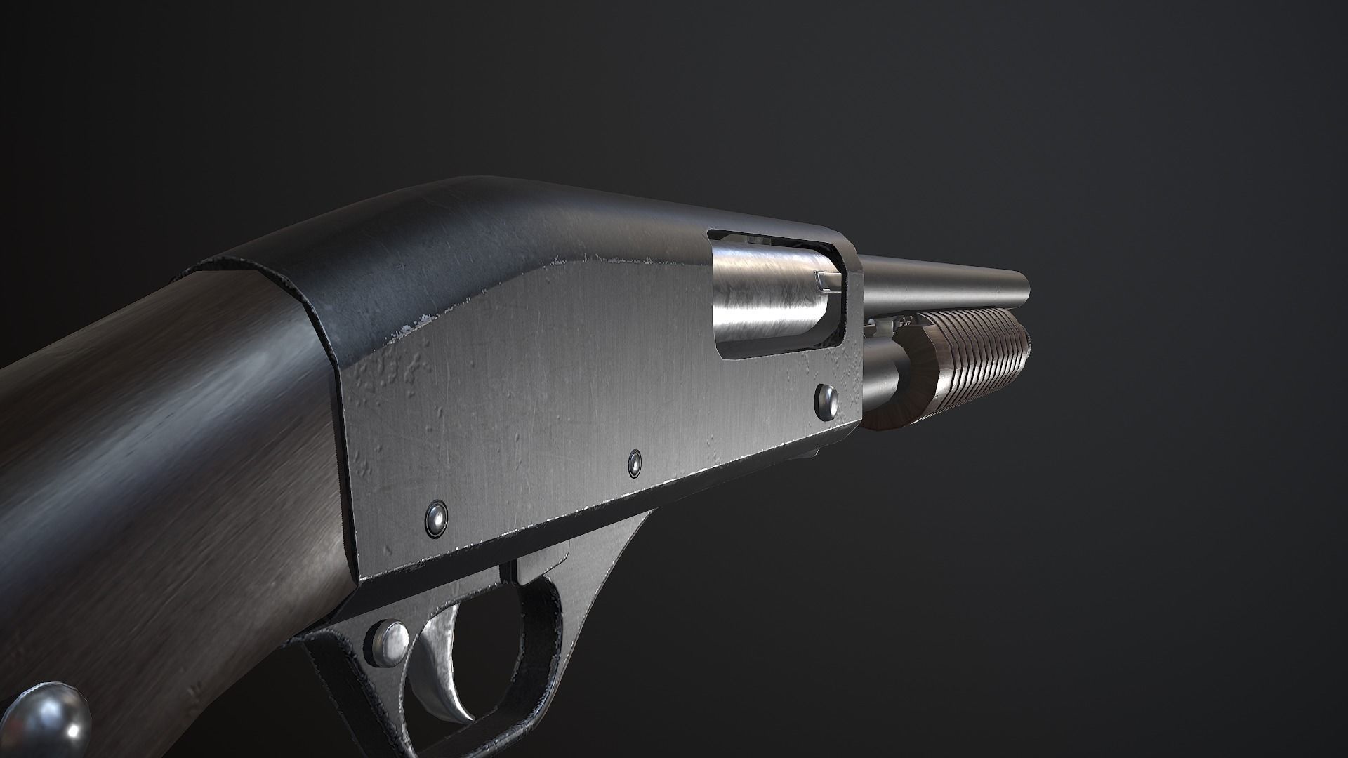 3D model Sawed-off shotgun - Game-ready PBR VR / AR / low-poly | CGTrader