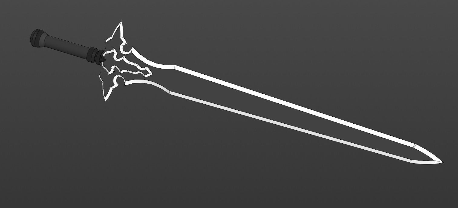Kirito Swords Sword Art Online free VR / AR / low-poly 3D model | CGTrader
