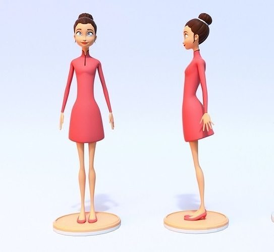 Arya - Girl Toon 3D model | CGTrader