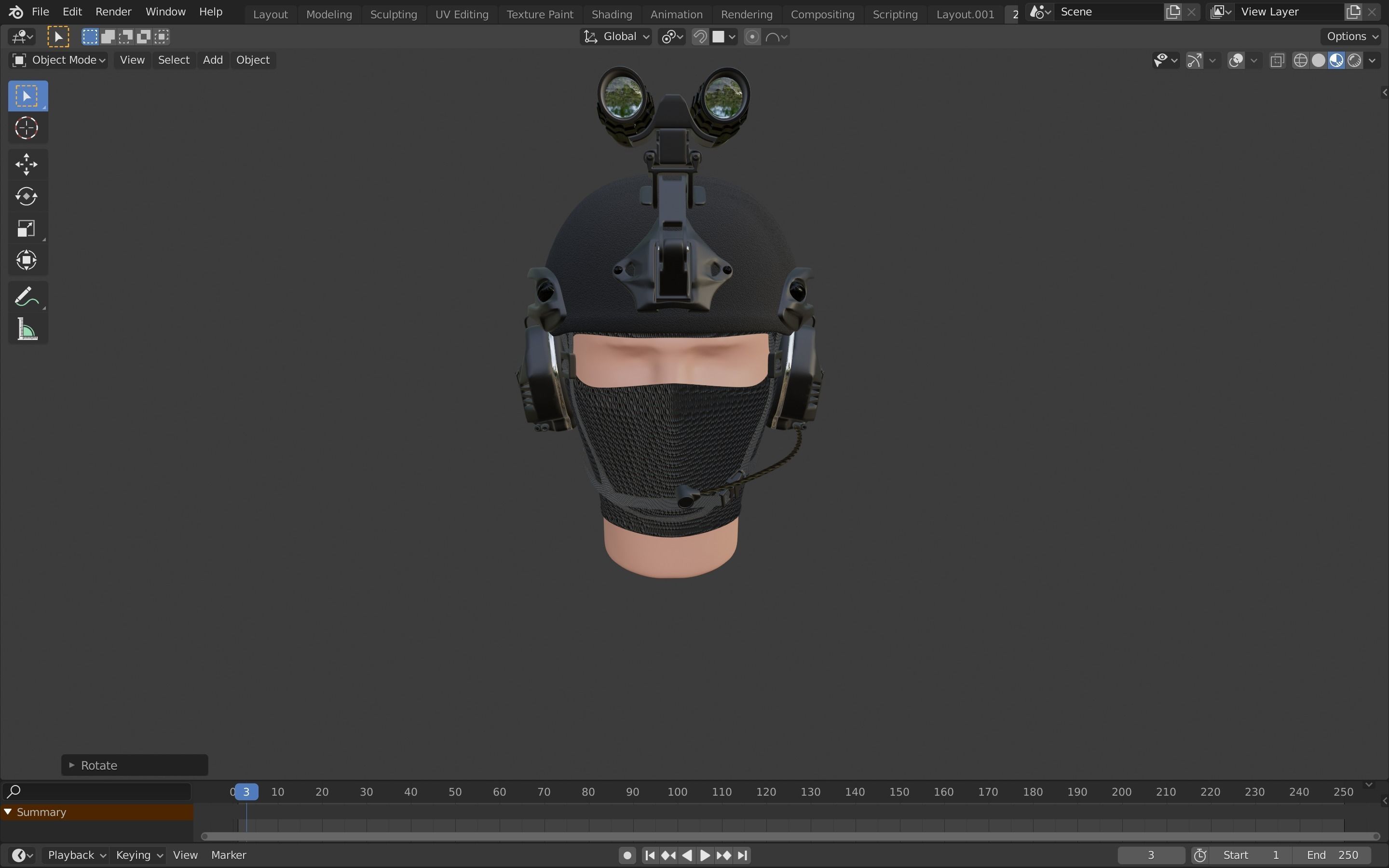 FAST Helmet 3D model | CGTrader