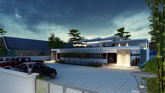 pub and restaurant 3D model 3D printable | CGTrader