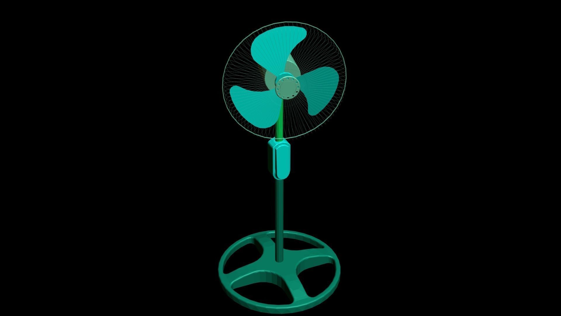 3D model Standing Fan -Low Poly animated VR / AR / low-poly animated ...