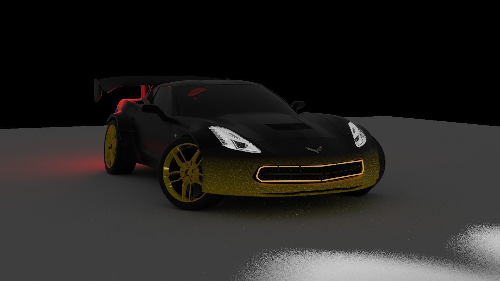 Corvette Stingray C7 Modified free 3D model | CGTrader