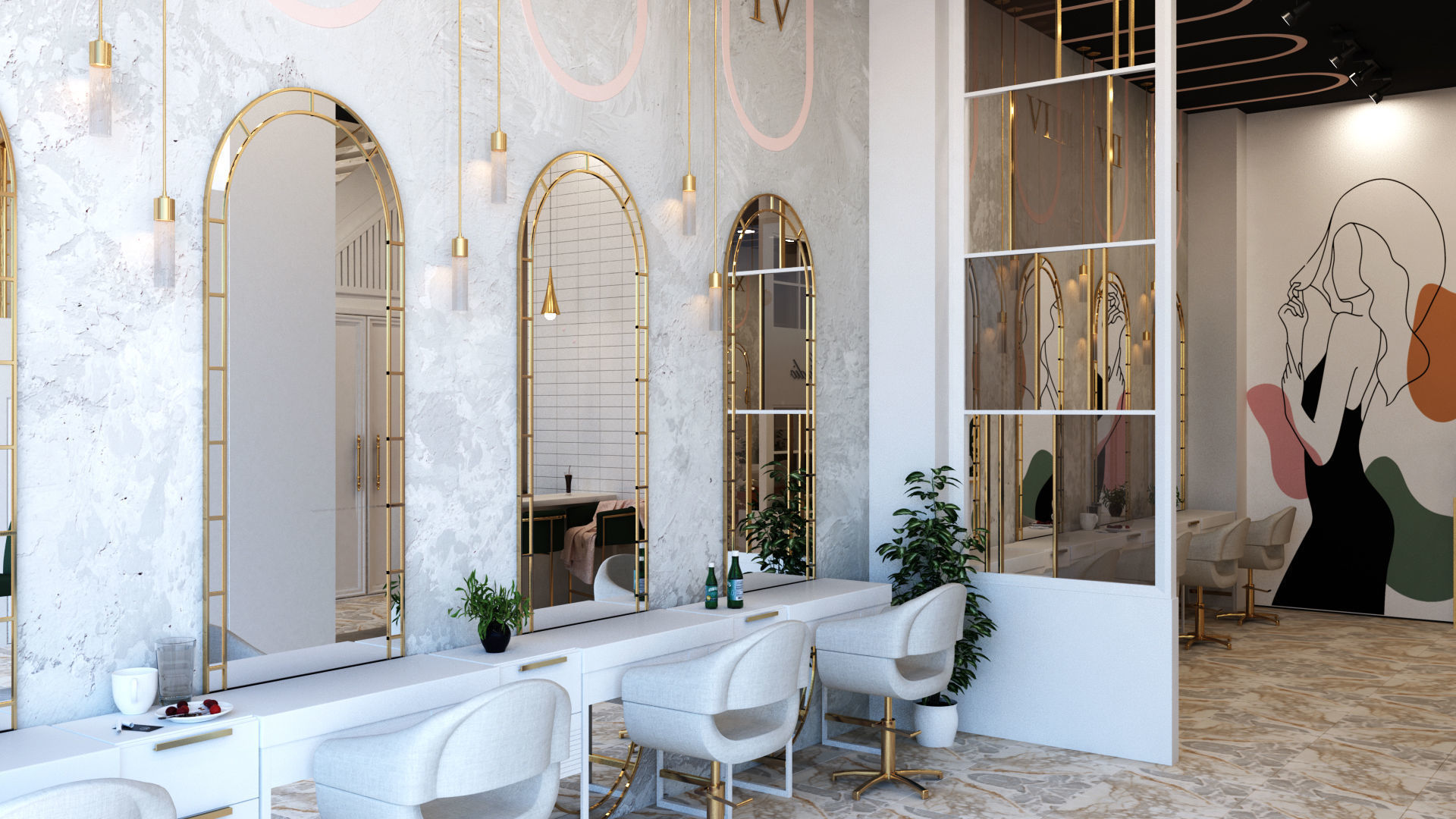 Beauty Salon Interior Scene 3D model 3D model | CGTrader