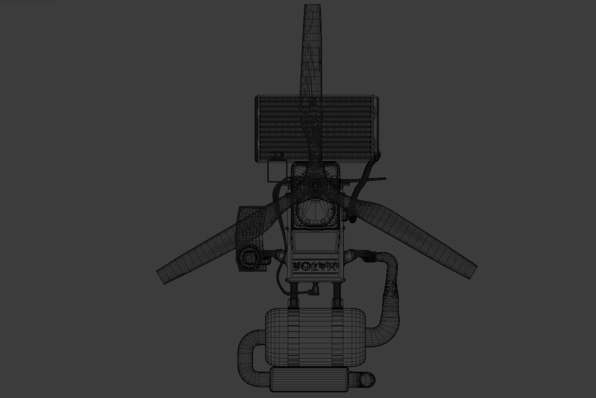 3D model Light Aicraft Engine - Bombardier Rotax 582 VR / AR / low-poly ...