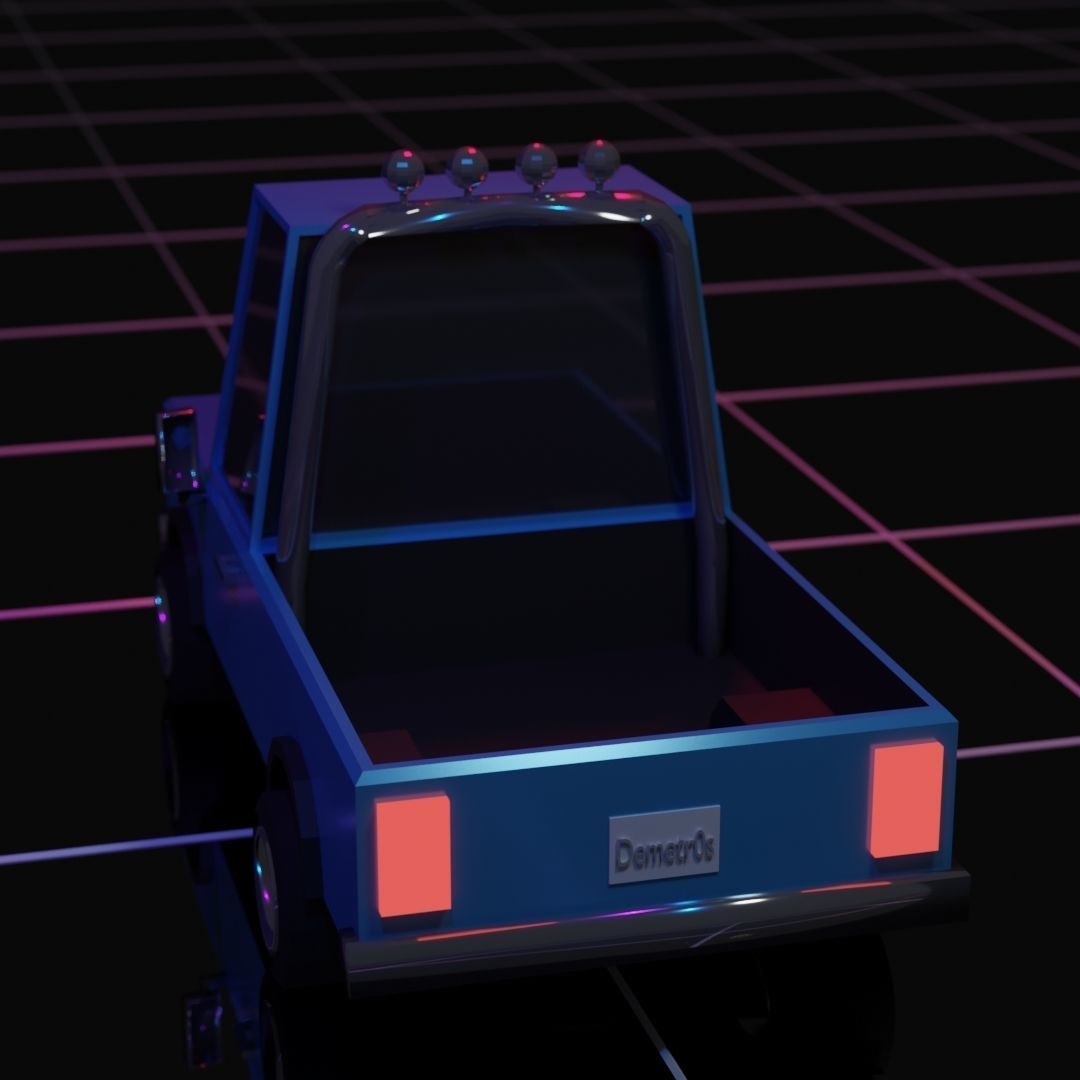 3D model Low Poly Pickup Truck VR / AR / low-poly | CGTrader