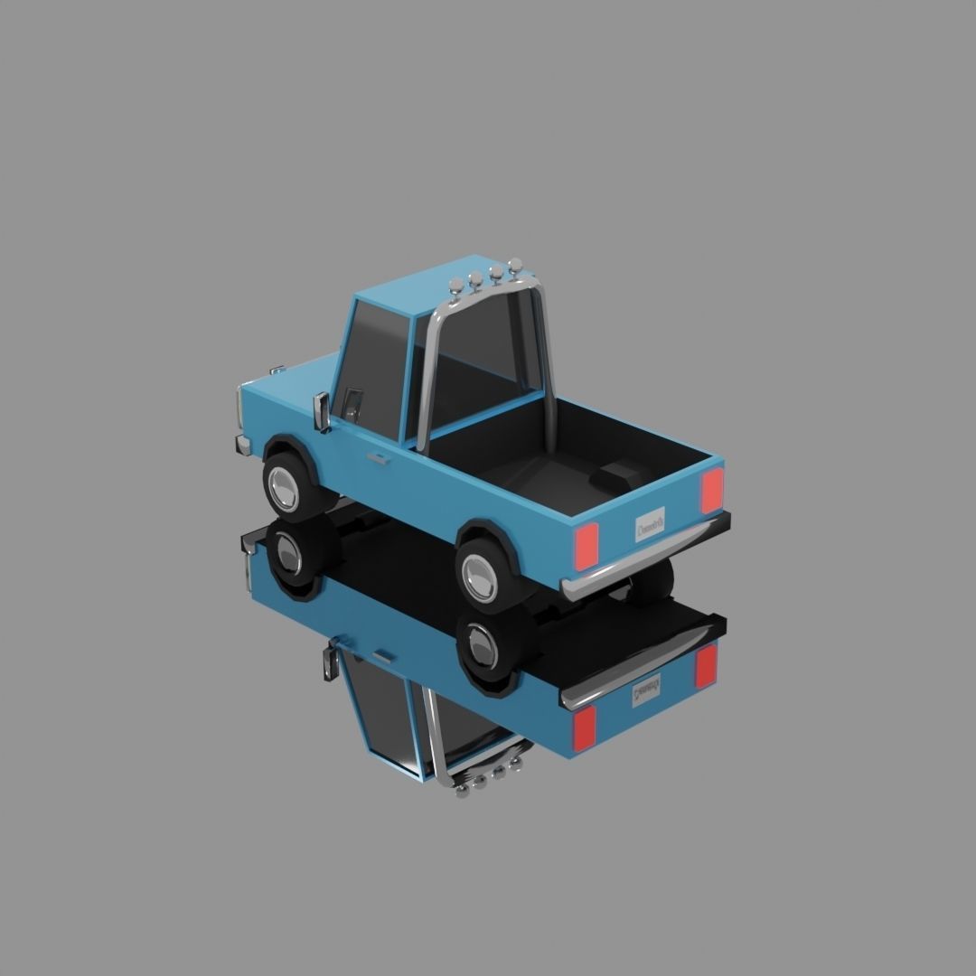 3D model Low Poly Pickup Truck VR / AR / low-poly | CGTrader