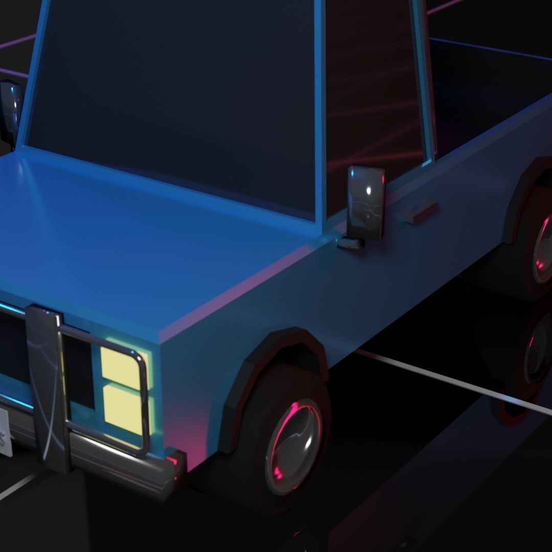 3D model Low Poly Pickup Truck VR / AR / low-poly | CGTrader