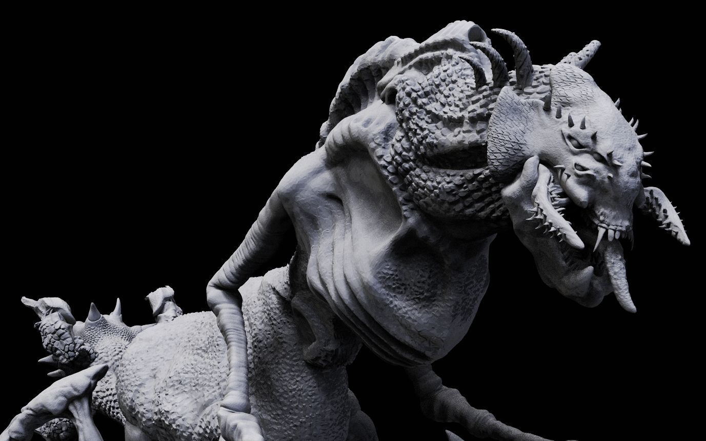 Monster creature with long legs 3D model 3D printable | CGTrader