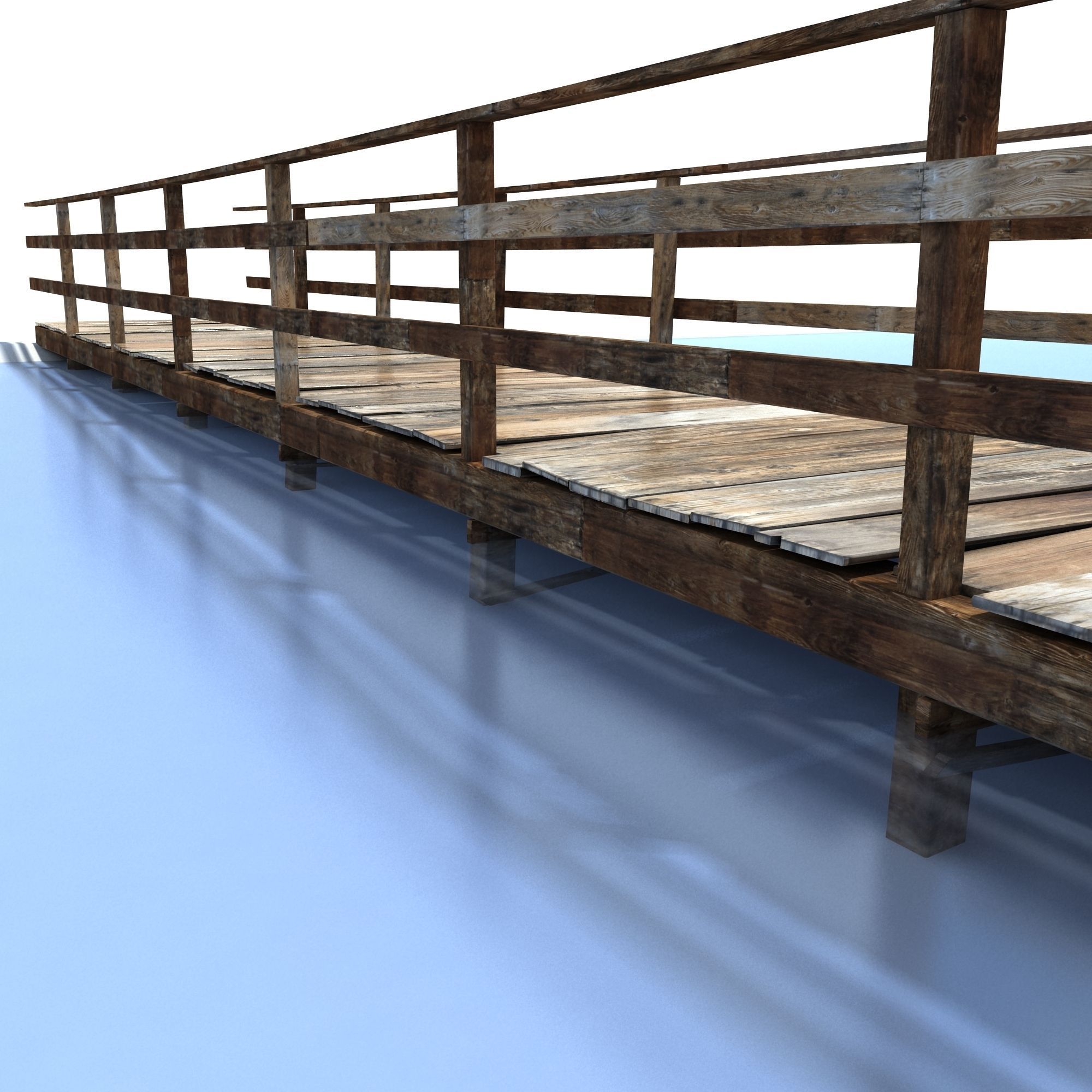 3D model Low Poly Old Wooden Bridge VR / AR / low-poly | CGTrader