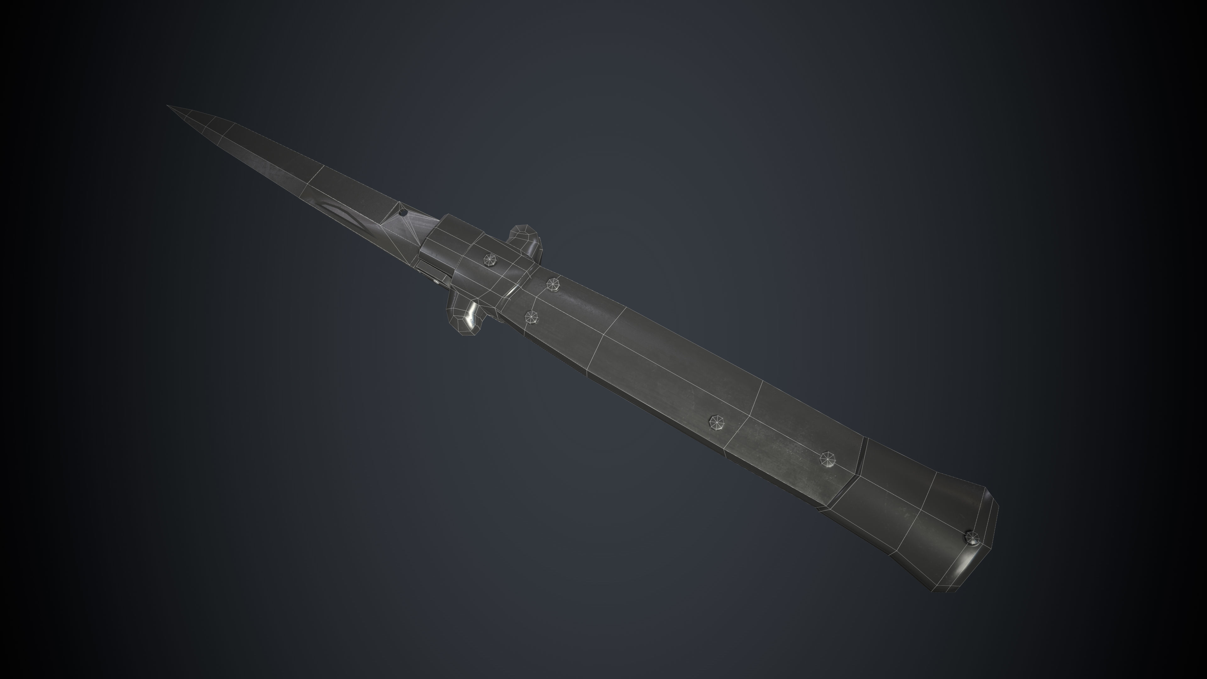 3D model Stiletto Switchblade - PBR Game Ready VR / AR / low-poly ...